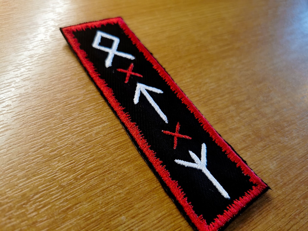 Red Rune Iron on Embroidered Patch Viking Norse Inspired - Etsy