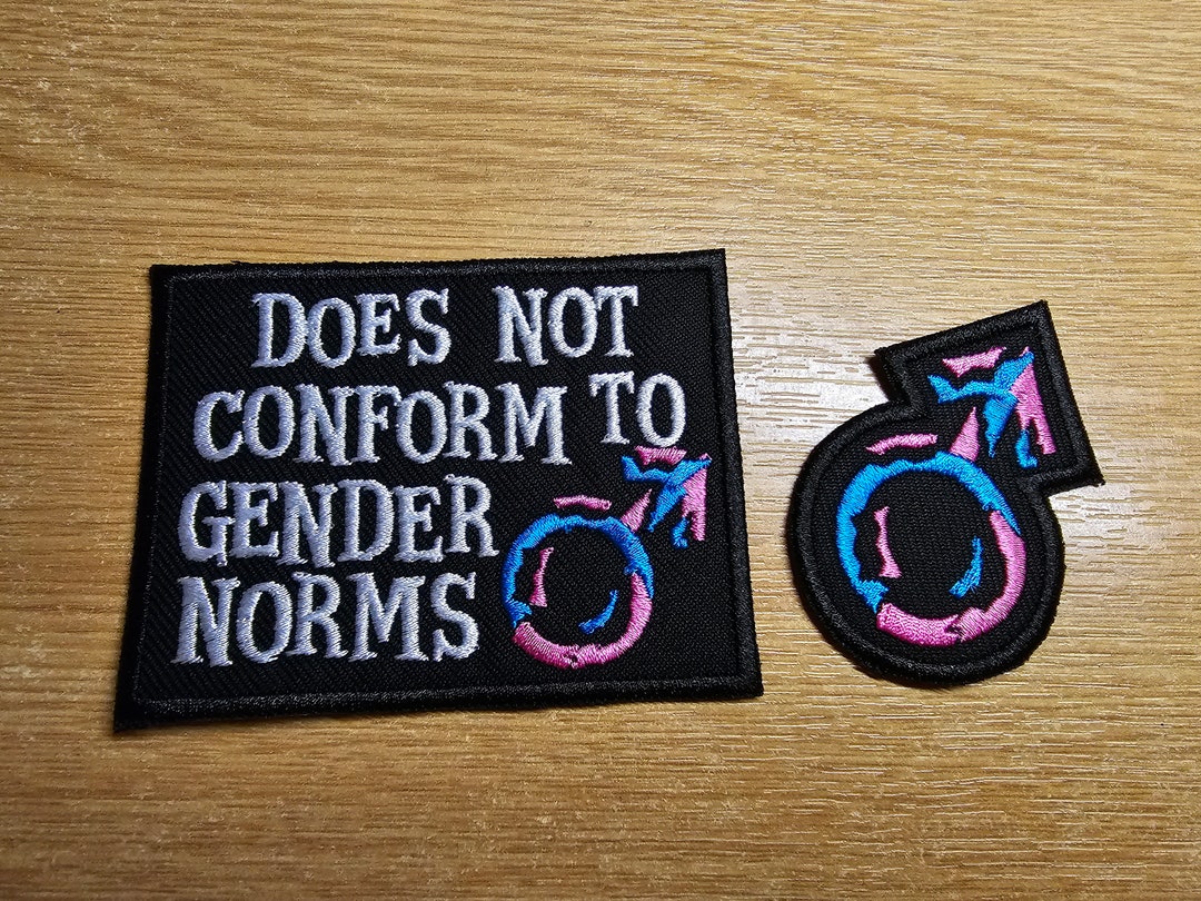 Non Binary Gender Non Conforming Embroidered Patches Iron or Sew on ...