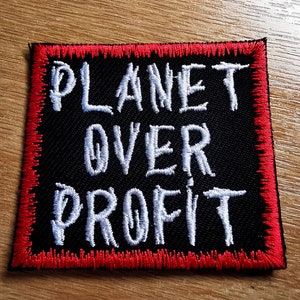 Planet Over Profit Embroidered Patch Climate Crisis Environmental ...