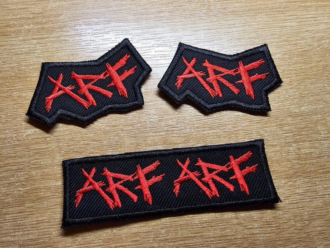 Arf Arf Blegh Metalcore Embroidered Patch Metal Breakdown Emo Red - Etsy