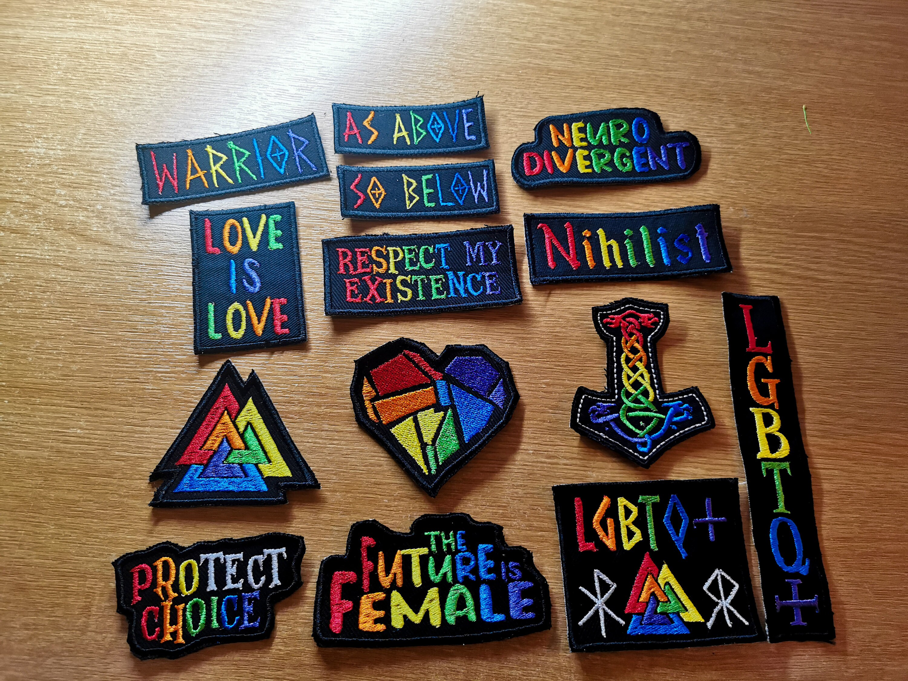 Huge Rainbow LGBTQ Iron on Embroidered Patch Selection - Etsy