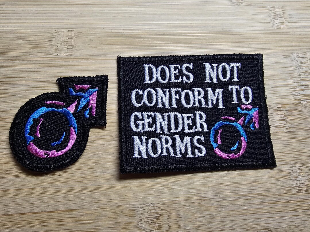 Non Binary Gender Non Conforming Embroidered Patches Iron or Sew on ...