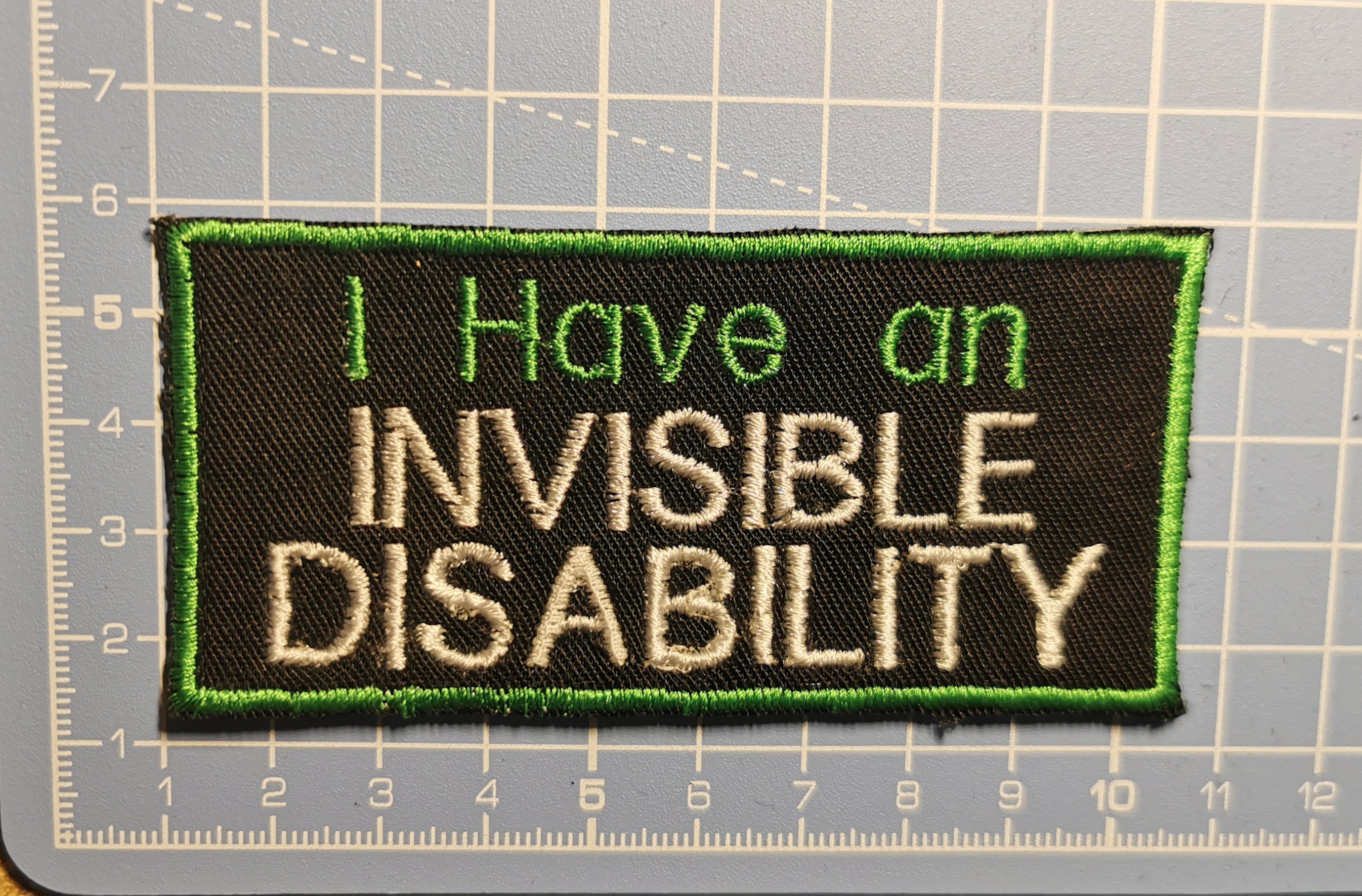 I Have an Invisible Disability Iron On Embroidered Iron on | Etsy