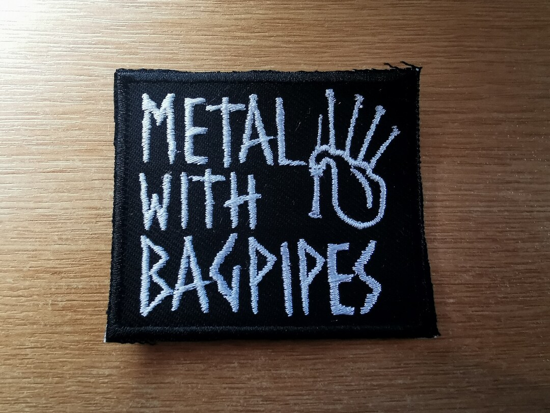 Metal With Bagpipes Iron on Embroidered Patch Saor Celtic Eluveitie ...
