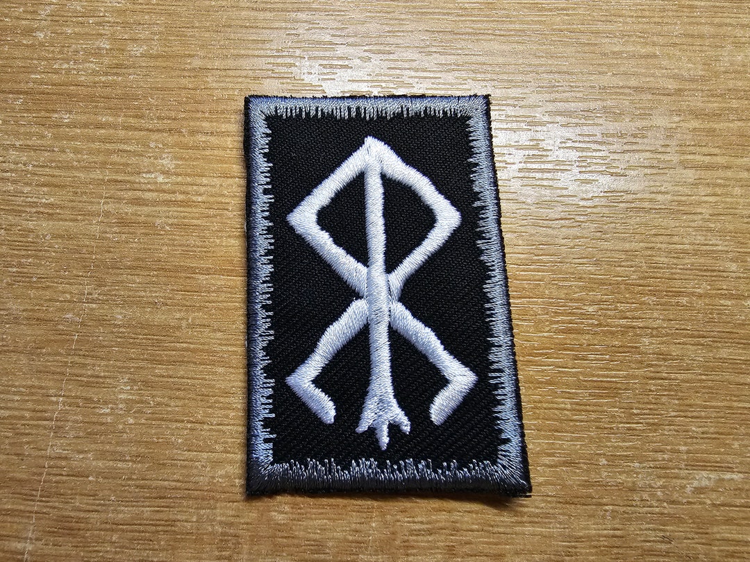 Berserker Rune and Bindrune Viking Patch Iron on Embroidered Norse ...