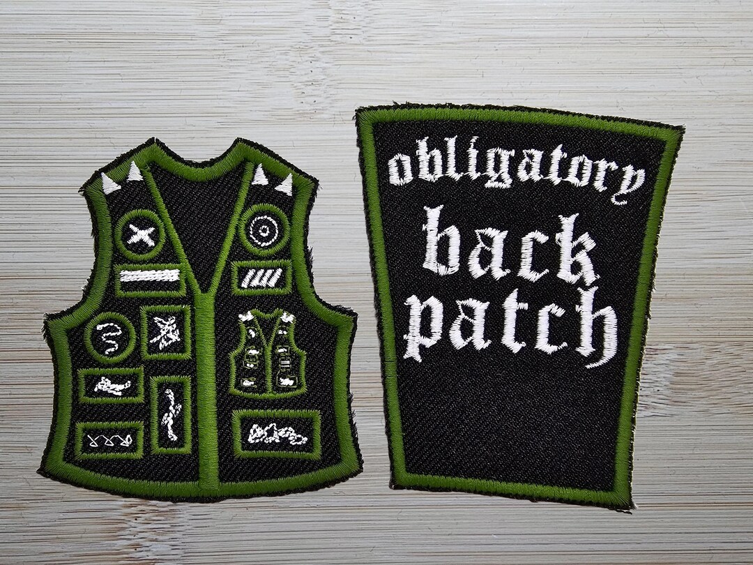 Battle Jacket Meme Patches Embroidered Back Patch and Mini Battle Vest ...