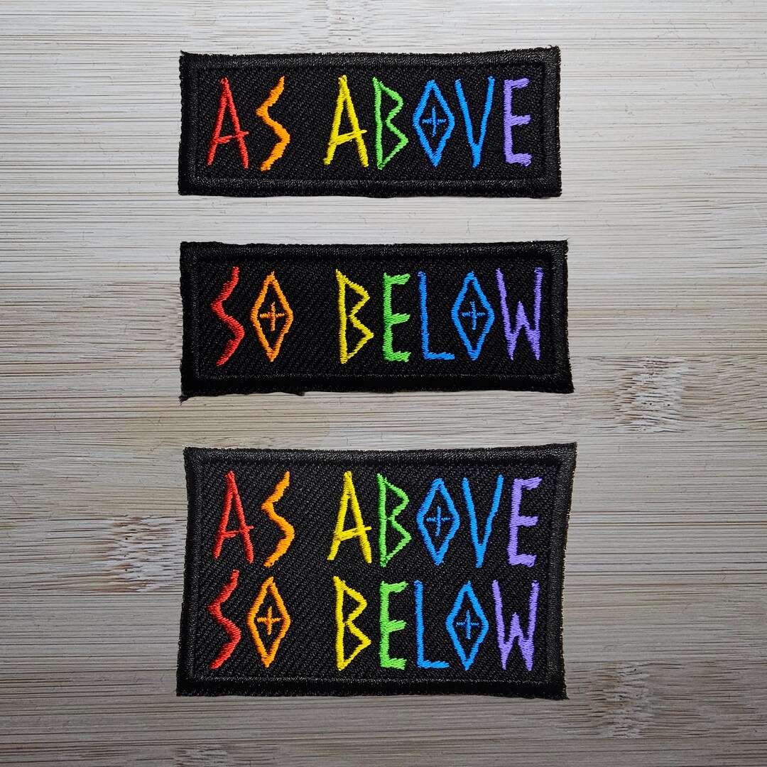 As Above so Below Rainbow Iron on Embroidered Patch Heavy Metal Style ...