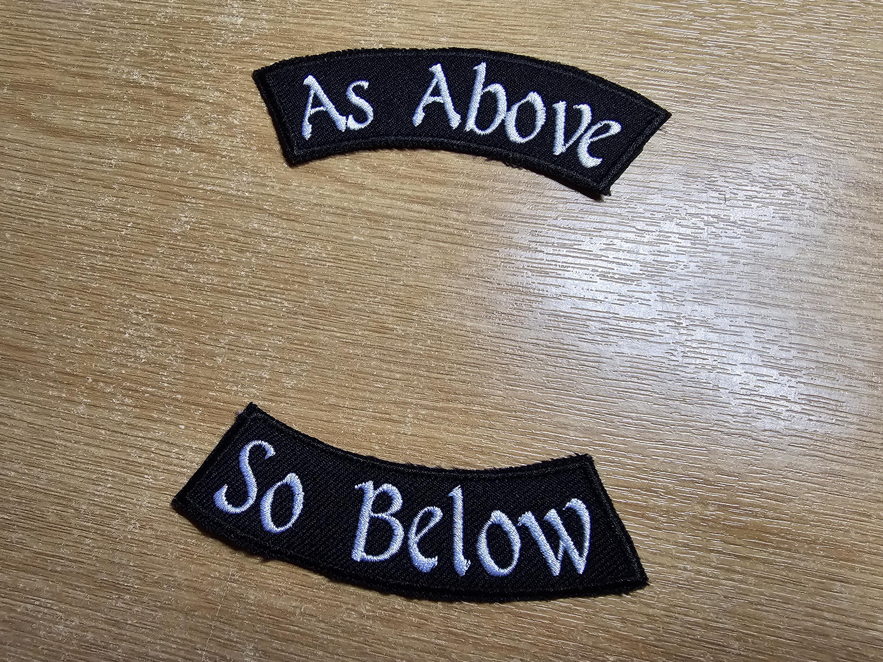 As Above so Below Iron on Embroidered Patch Heavy Metal Style Patch - Etsy