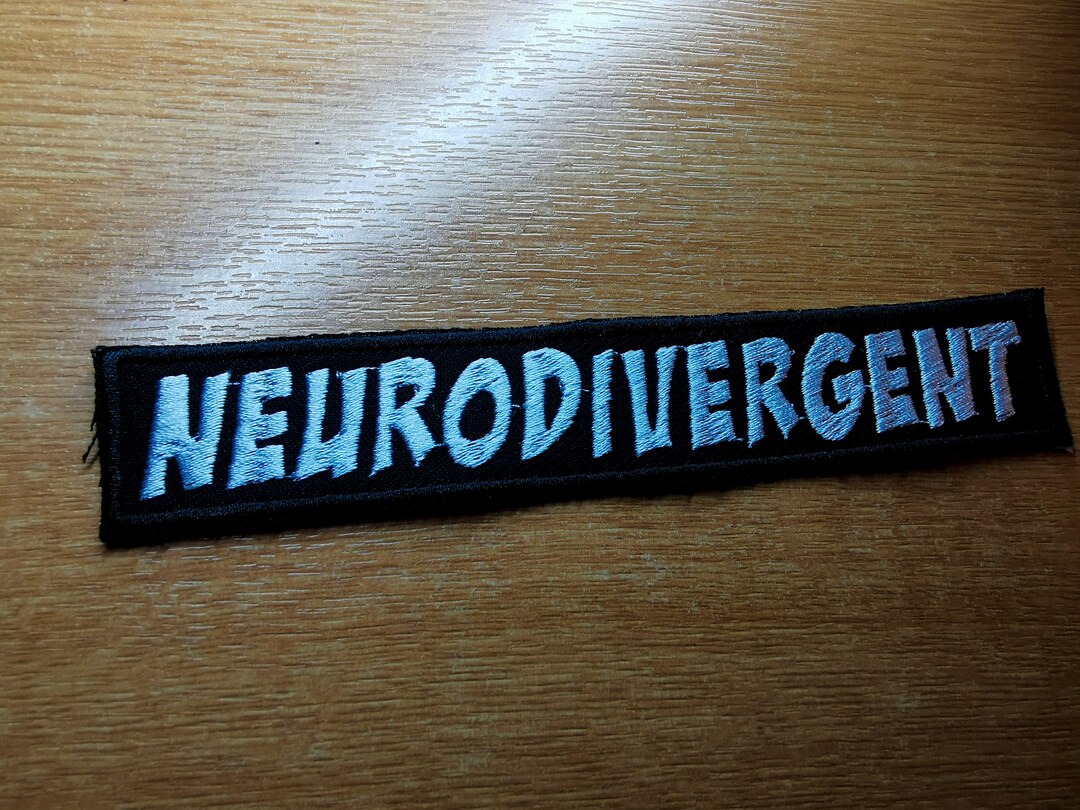 Neurodivergent Long Comic Book Style Iron on Embroidered Patch ...