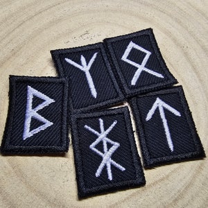 Norse Runes and Bindrunes Embroidered Patches Viking Rune Alphabet - Etsy