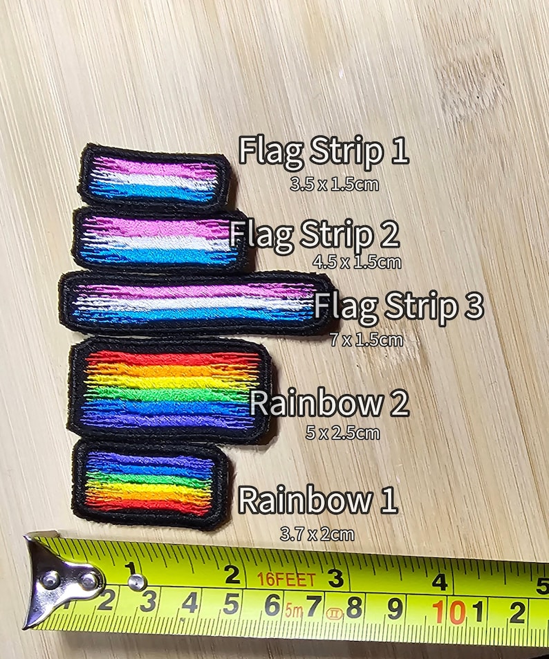 Pride Flag Embroidered Patches Grunge Punk Style Small Badges ...