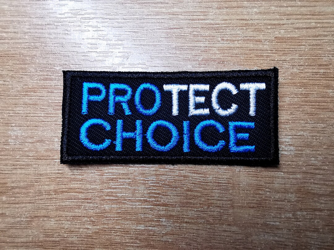 Protect Choice Pro Choice Extra Vibrant Aqua Blue Feminist Embroidered ...