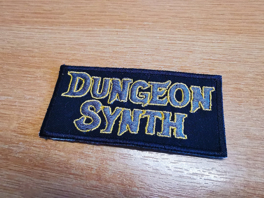 Dungeon Synth Iron on Yellow and Grey Embroidered Patch 80's 90's ...