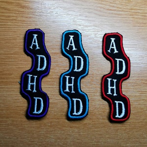 ADHD Iron on Patch Embroidered ADD Awareness Neuro Divergent Autism - Etsy