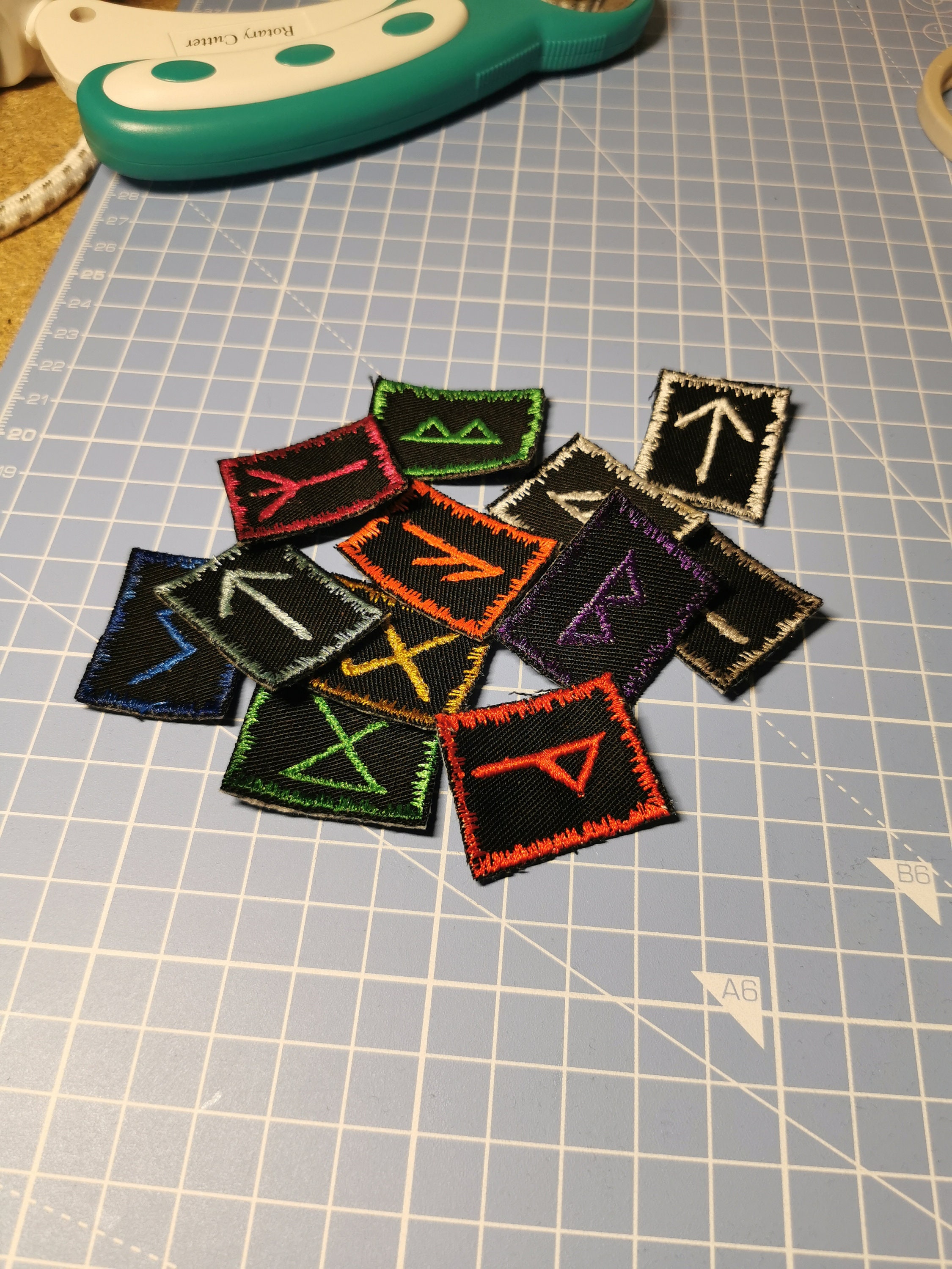 Vikings Rune Colourful Custom Iron on Embroidered Patches Wall - Etsy