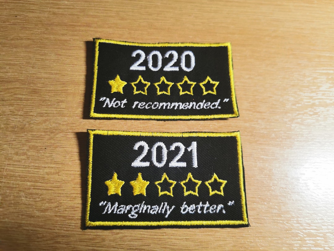 2020 1 Star and 2021 2 Star Review Commemorative Iron on Embroidered ...