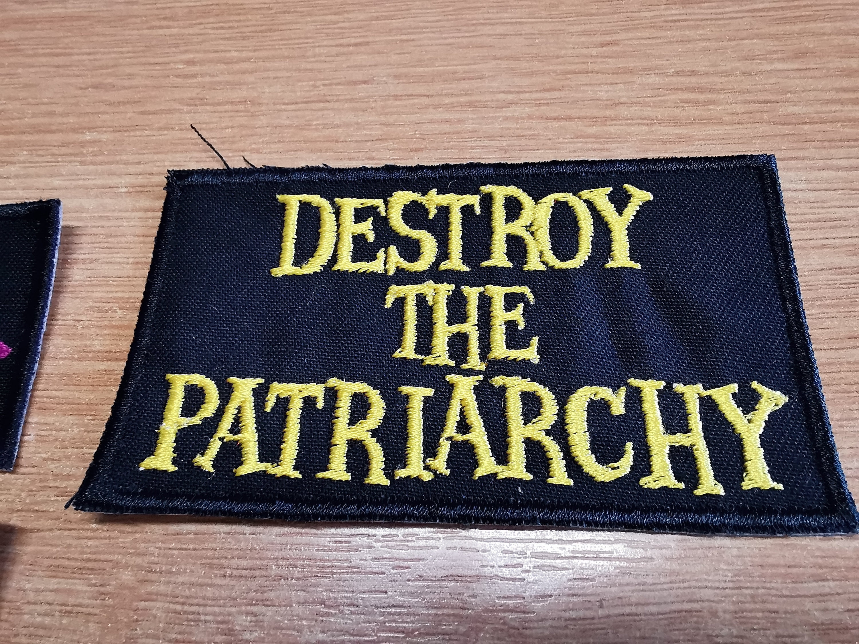 Destroy the Patriarchy Iron On Embroidered Patch Feminist and | Etsy