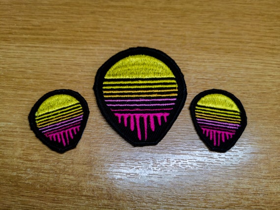 Synthwave Iron on Embroidered Patch Melting Outrun Carpenter - Etsy
