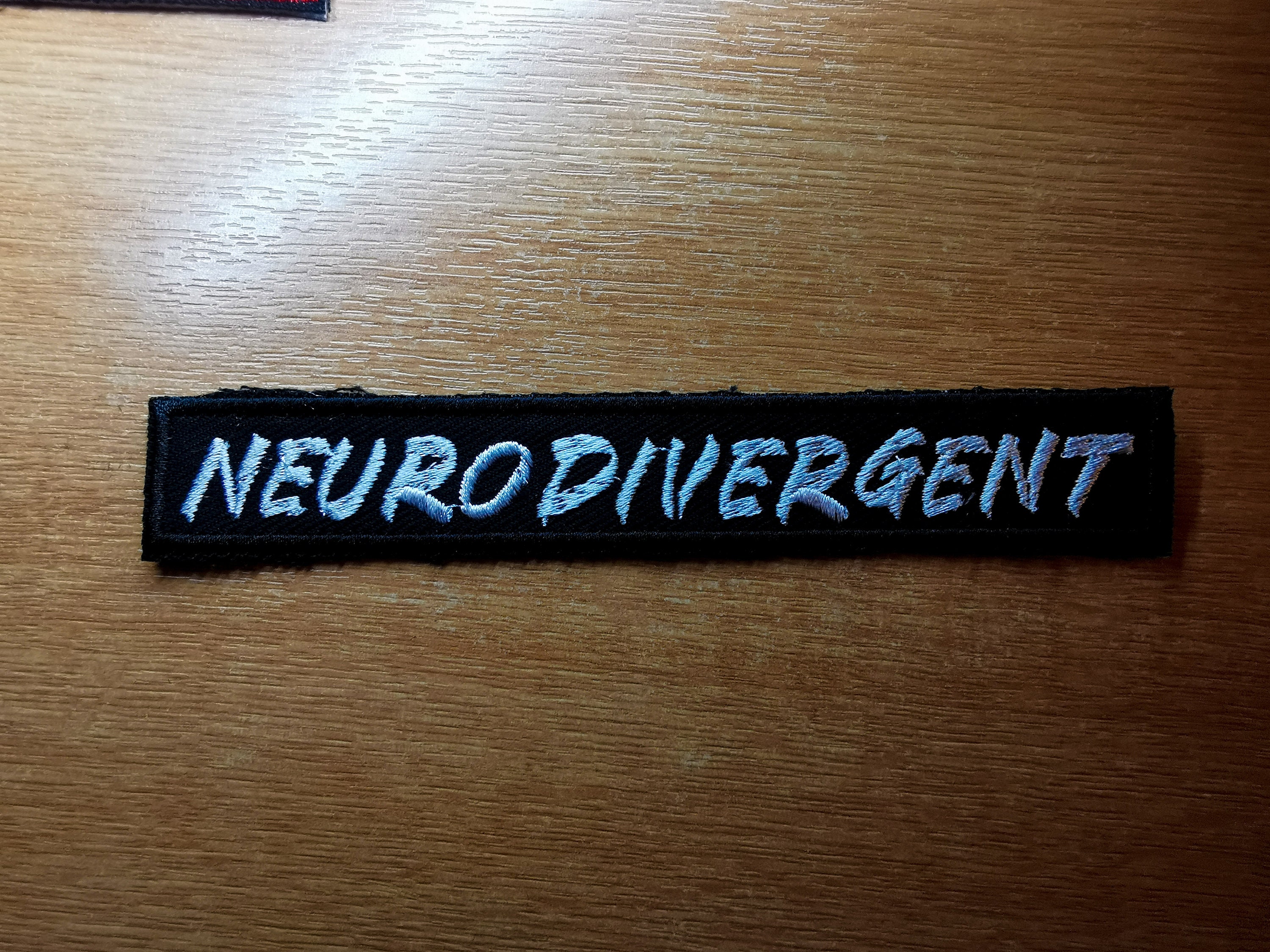 Neurodivergent Long Graffiti Style Iron on Embroidered Patch ...
