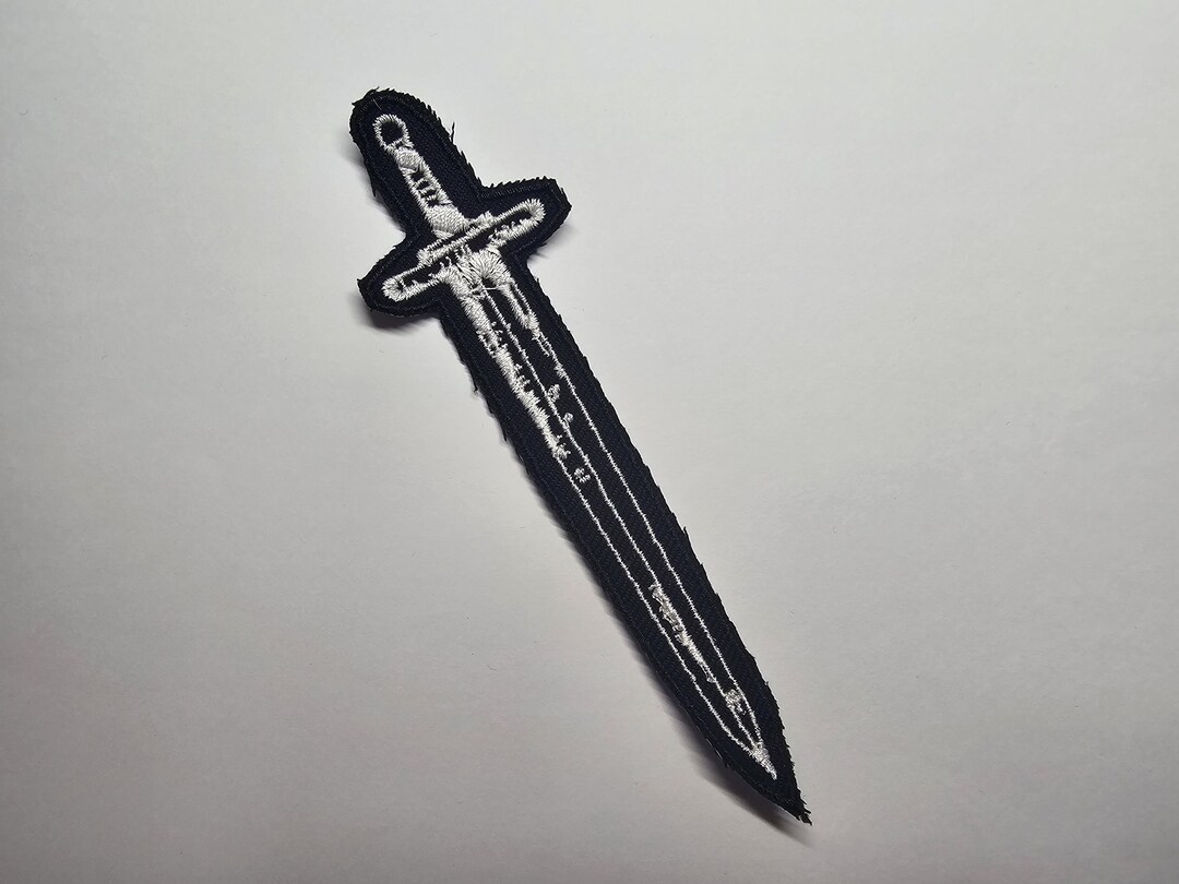 Sword Embroidered Iron on Patch Fantasy RPG Vikings Medieval Dungeon ...
