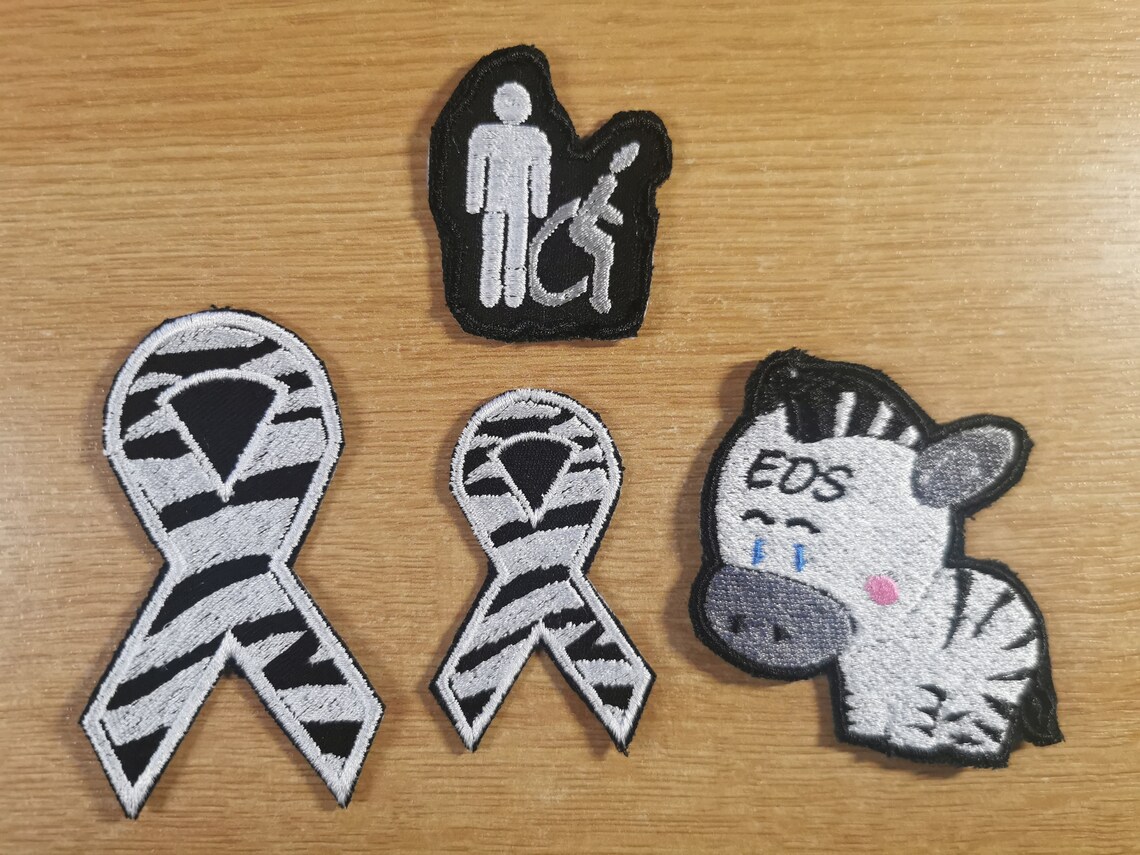 EDS Zebra Ehlers-danlos Ribbon Syndrome Awareness Iron on - Etsy