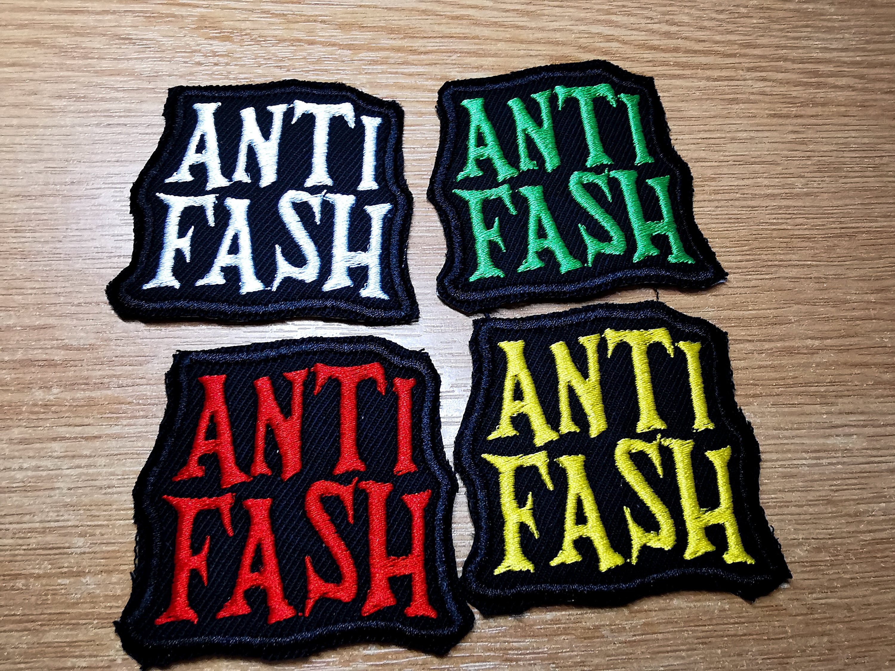 Anti Fash Antifacist Embroidered Iron on Patch Politics Punk - Etsy