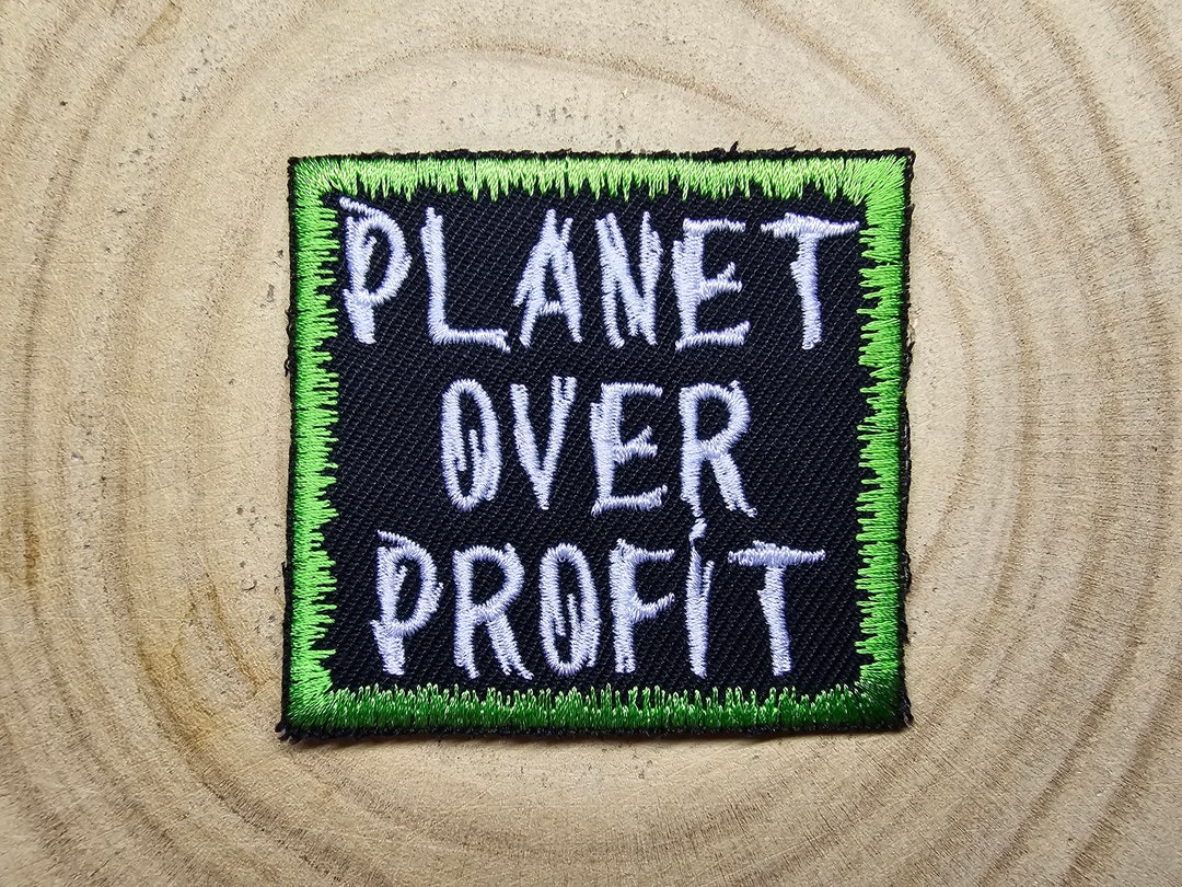 Planet Over Profit Embroidered Patch Climate Crisis Environmental ...