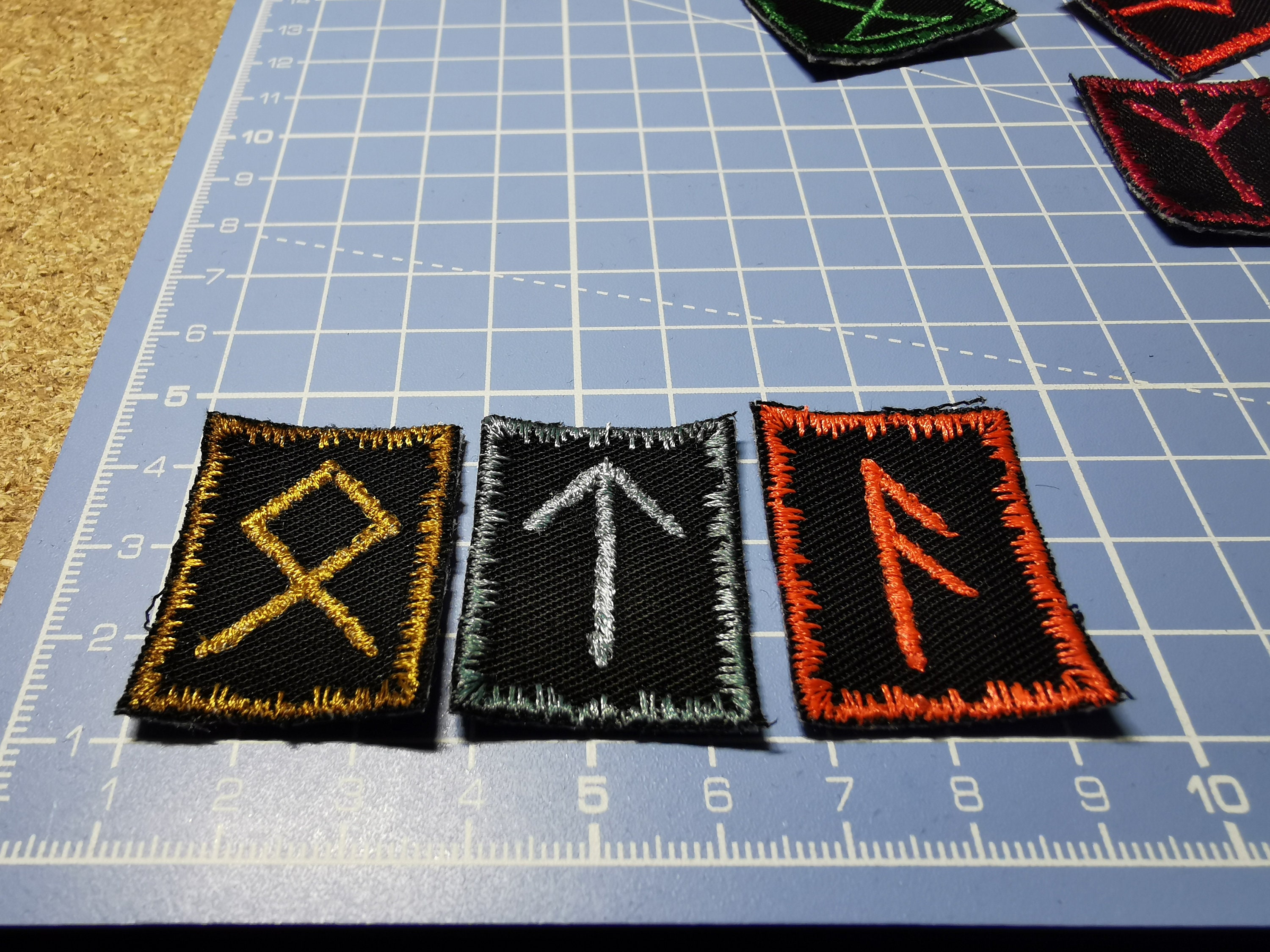 Vikings Rune Colourful Custom Iron on Embroidered Patches Wall - Etsy