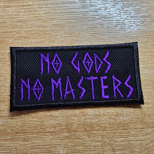 No Gods No Masters Patch Purple Embroidered Iron on Patch - Etsy