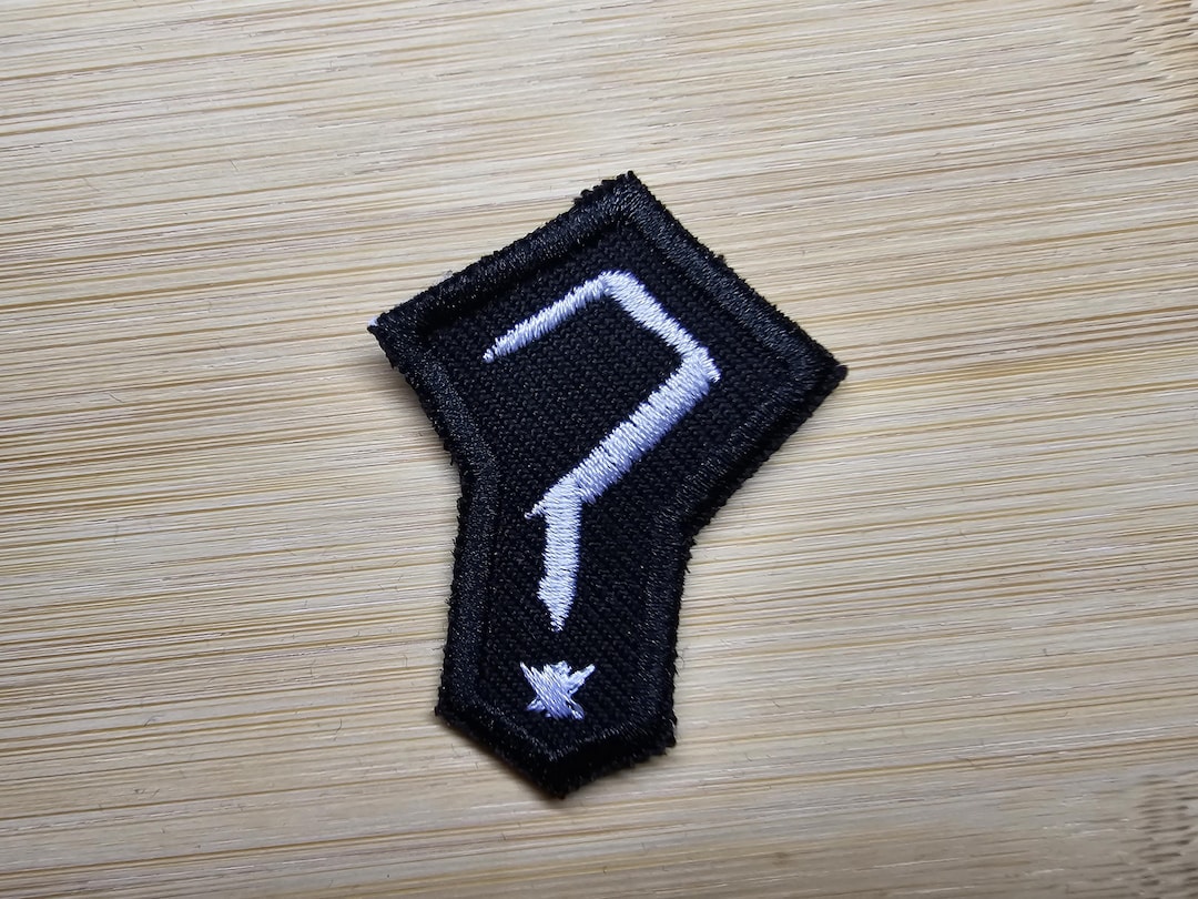 Question Mark Small Iron on Embroidered Patch Gothic Punk Crust - Etsy