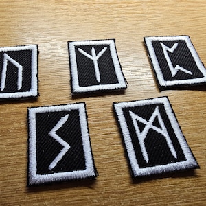 Norse Runes and Bindrunes Embroidered Patches Viking Rune Alphabet - Etsy