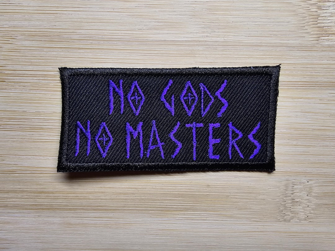 No Gods No Masters Patch Purple Embroidered Iron on Patch - Etsy