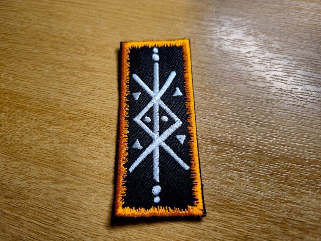 Protection Bindrune Orange Viking Patch Iron on Embroidered Norse ...