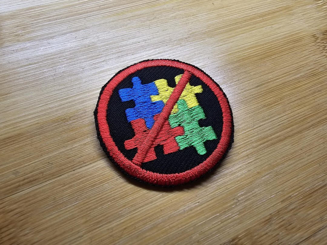 Autism Patch Anti Puzzle Piece Embroidery - Etsy