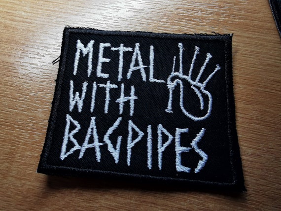 Metal With Bagpipes Iron on Embroidered Patch Saor Celtic - Etsy