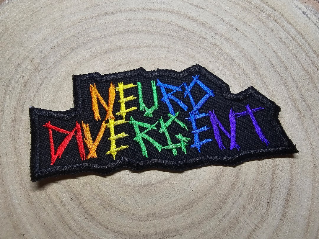 Neurodivergent Metal Style Rainbow Jagged Border - Etsy