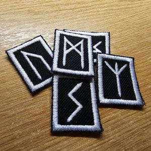 Norse Runes and Bindrunes Embroidered Patches Viking Rune Alphabet - Etsy