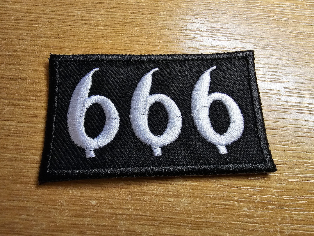 666 Goth Iron on Embroidered Patch - Etsy