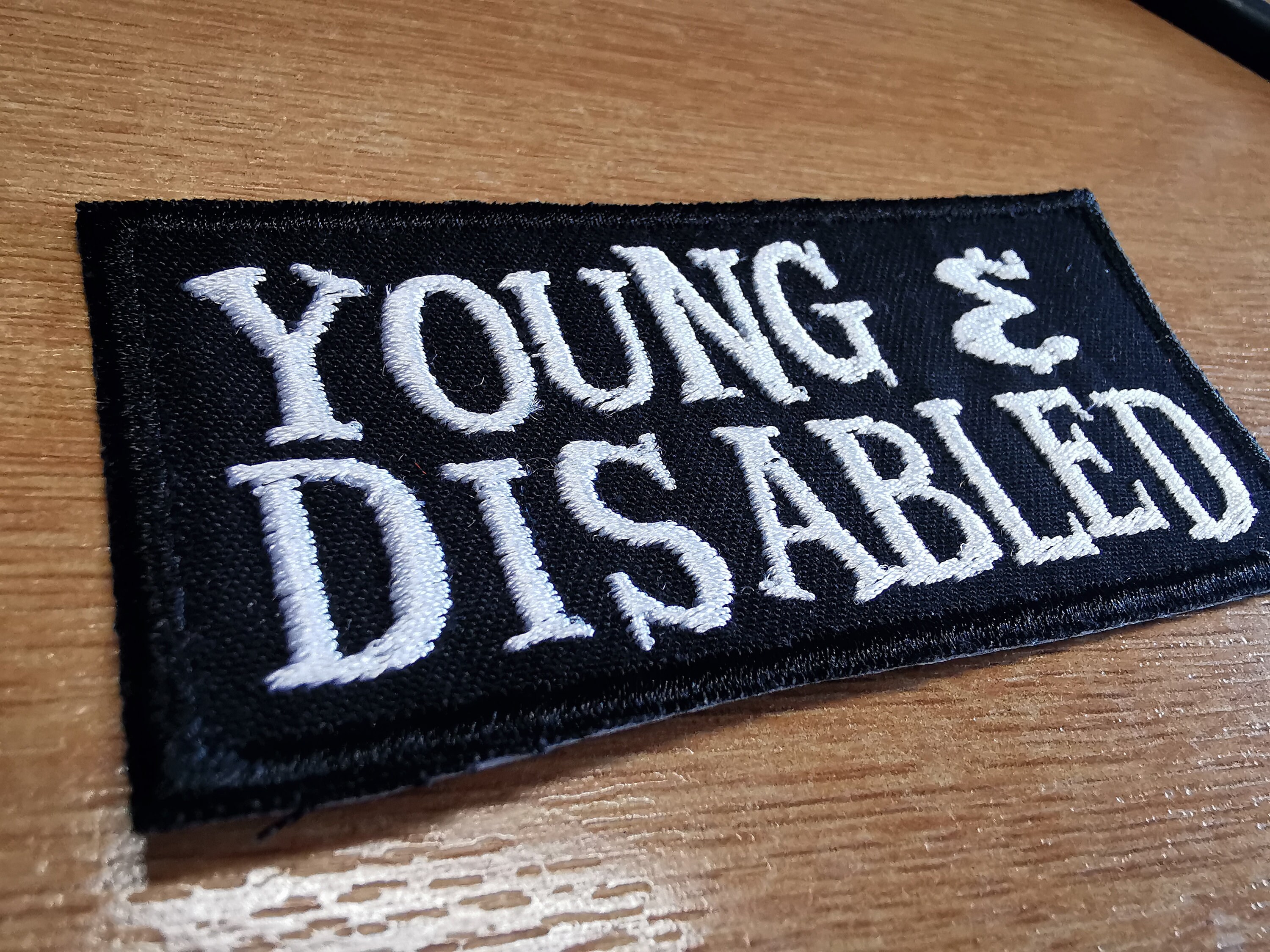 Young and Disabled Iron on Embroidered Patch Disability - Etsy