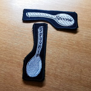 Spoonie Iron on Embroidered Patch Spoon Theory Disability Patches Wall ...