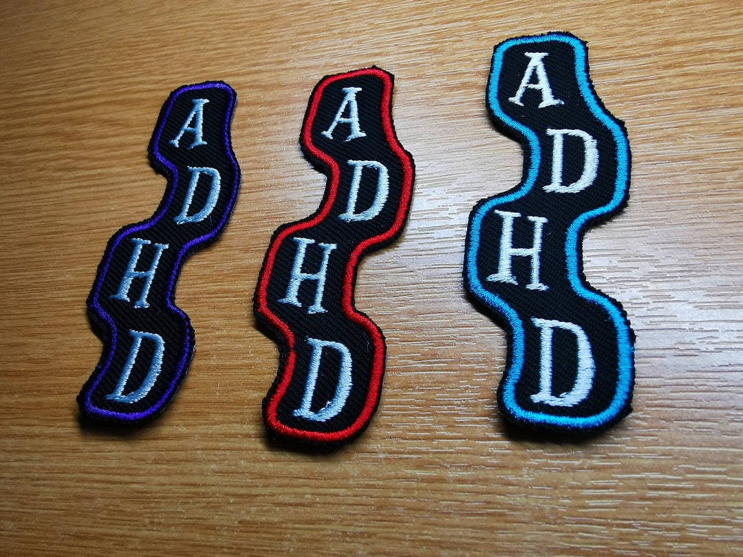 ADHD Iron on Patch Embroidered ADD Awareness Neuro Divergent Autism - Etsy
