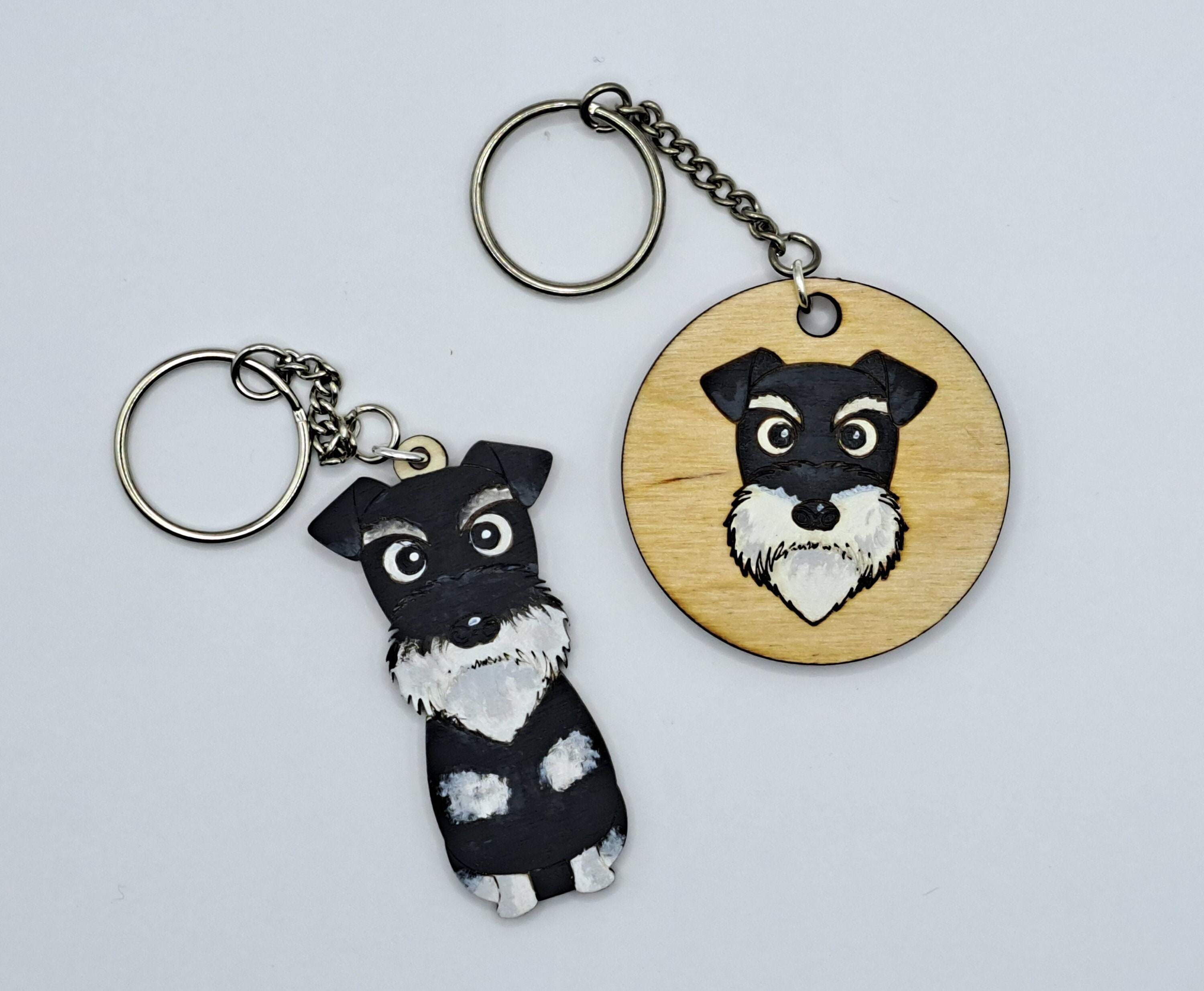 Schnauzer Wooden Keyring Dog Keyring Key Ring Keychain Dog - Etsy UK