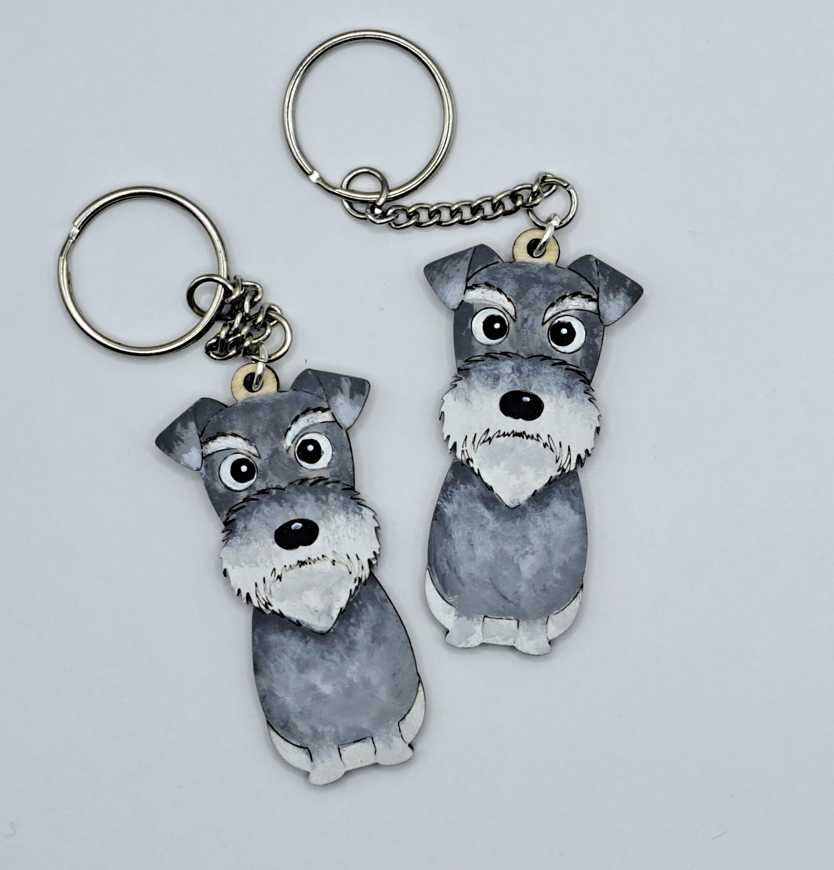 Schnauzer Wooden Keyring Dog Keyring Key Ring Keychain Dog - Etsy UK