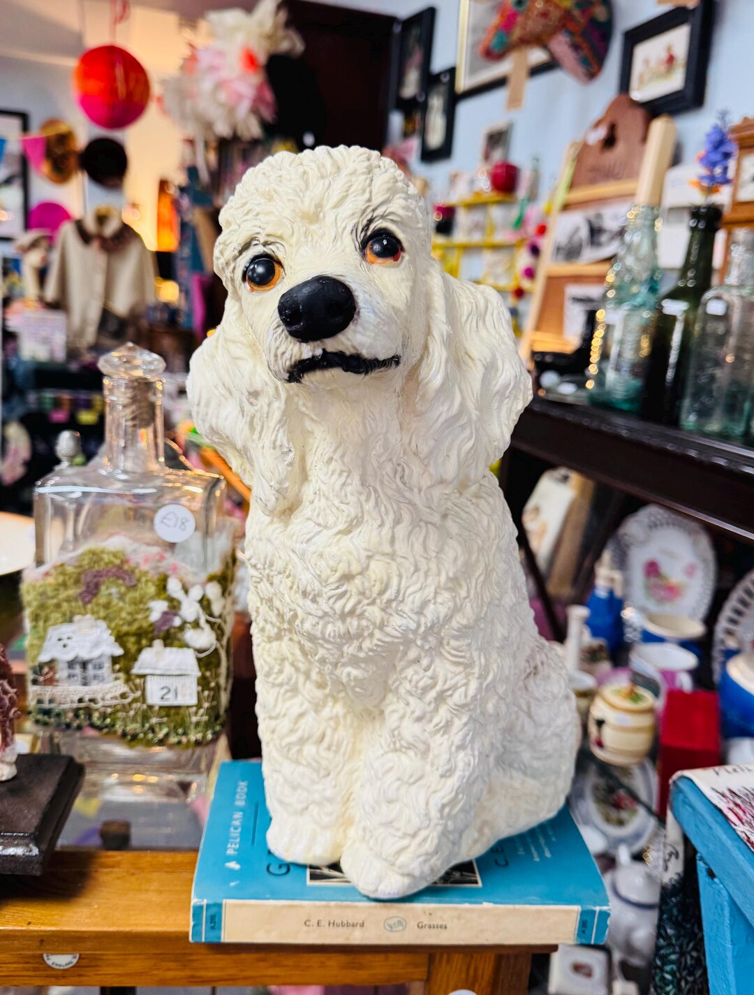Vintage Chalkware Poodle Figure From the 50s - Etsy