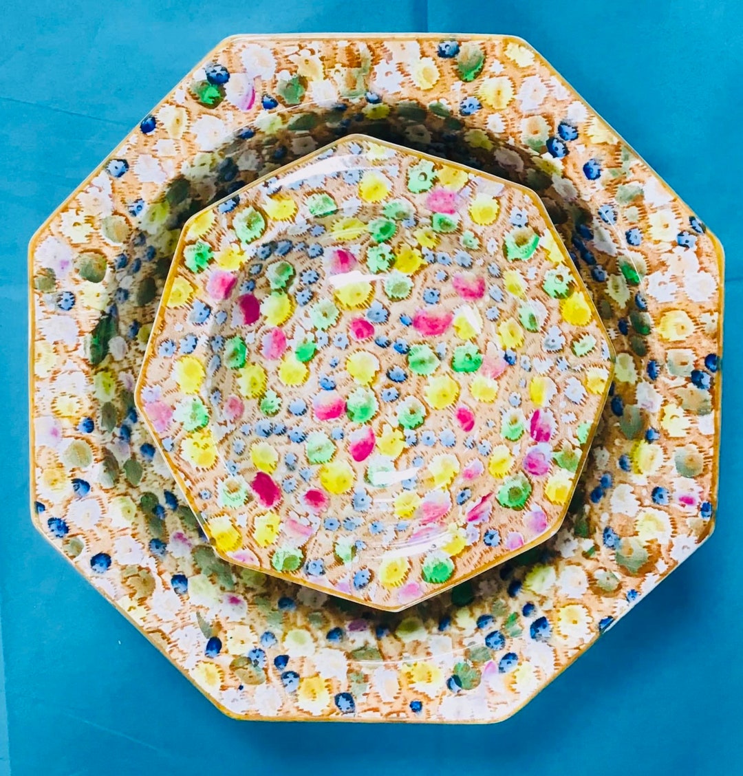 6 Regal Pottery Cobridge Vintage Dessert/soup Bowls and Serving Bowl - Etsy