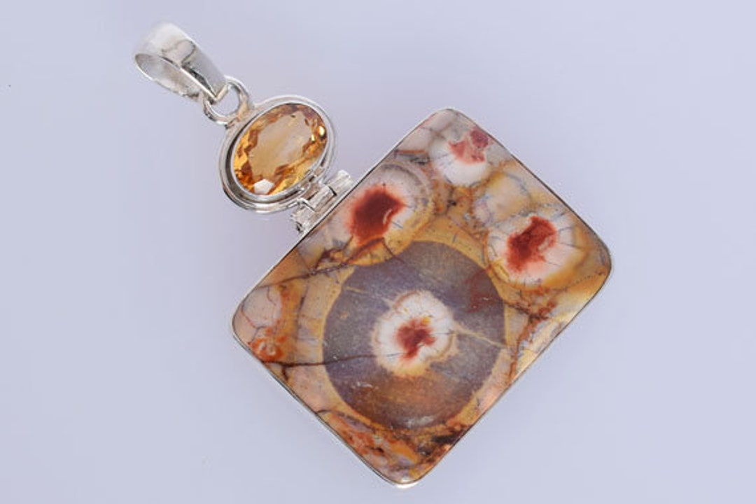 Unique Birds Eye Jasper Pendant Natural Gemstone Handmade Sterling ...