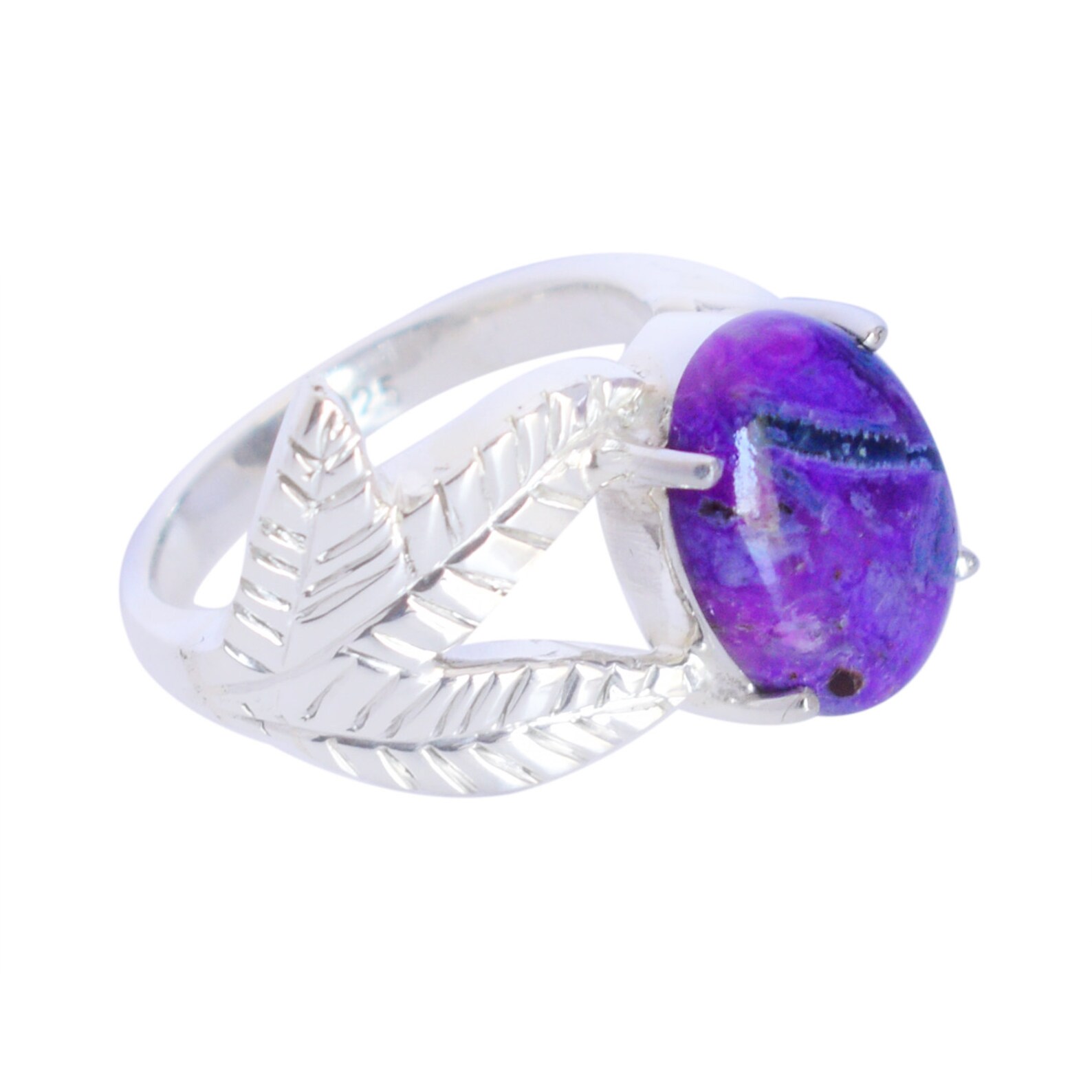 Genuine Sugilite Ring 925 Sterling Silver Ring Birthstone | Etsy