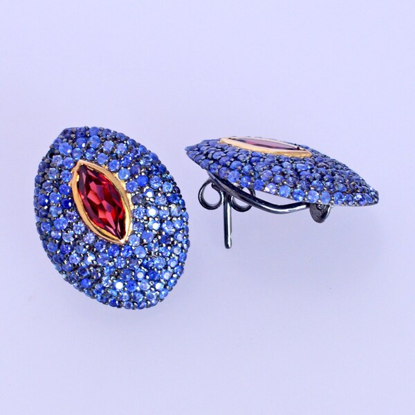 Omega Back Earrings - Etsy