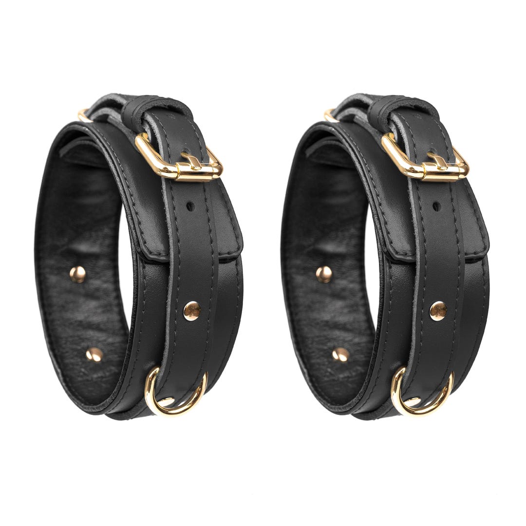 Black Thigh Cuffs, Black Garters, Role Play, Leather Gear, Leather ...