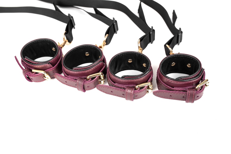 Bed Restraints Strap Set With Cuffs – Adjustable Under Mattress Bondage ...